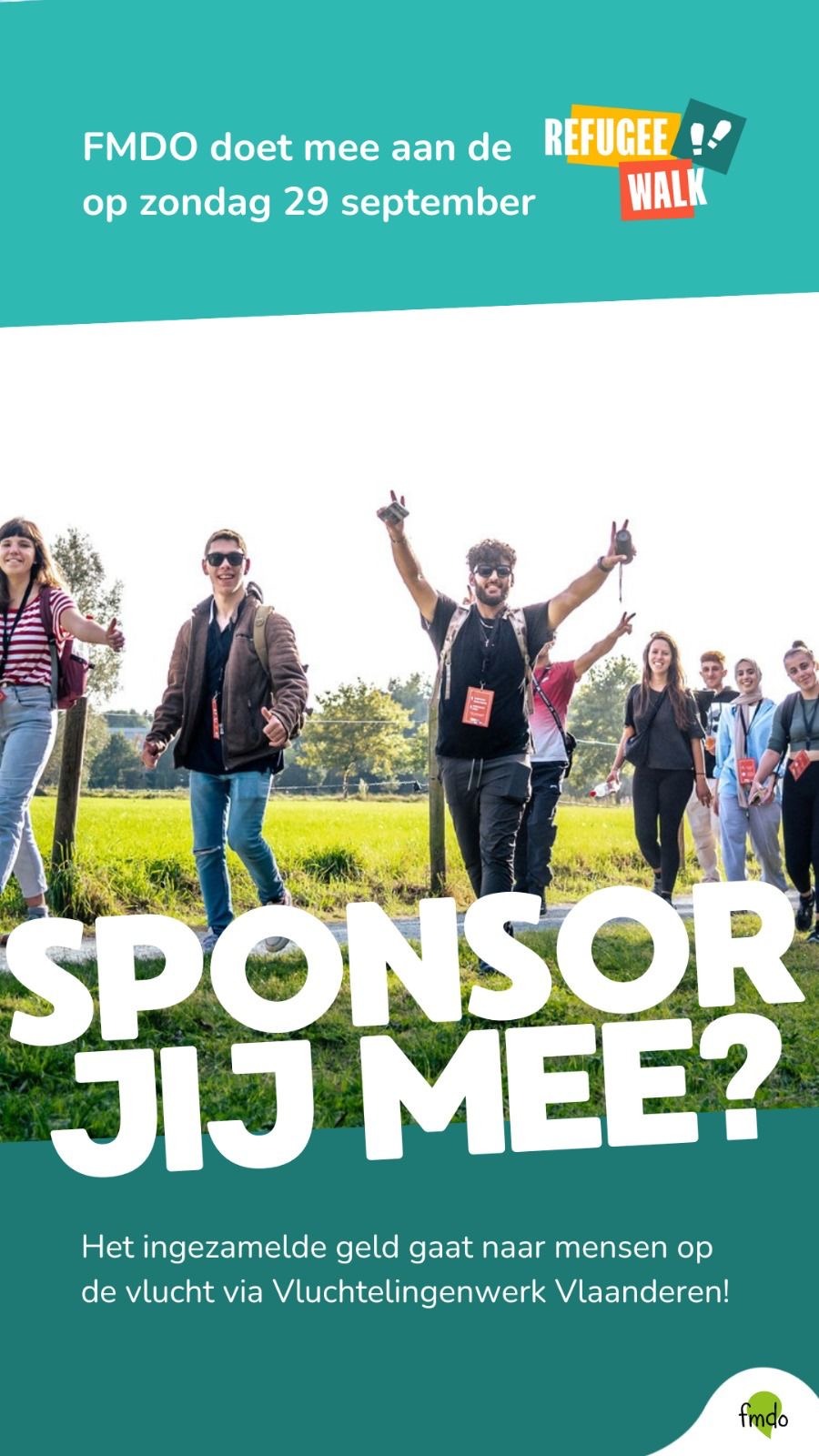 FMDO doet mee aan de Refugee Walk op 29 september. Sponsor je mee? - FMDO